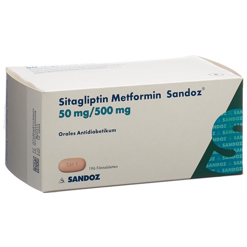 SITAGLIPTIN Metformin Sandoz 50/500mg 196 Stk – Hausarzt Shopping