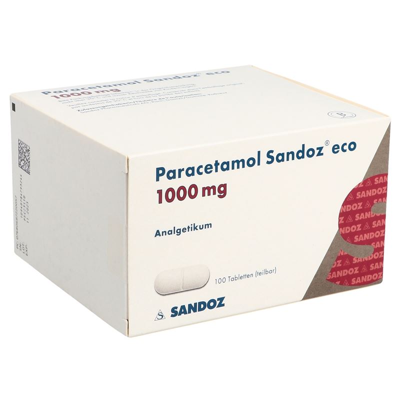 PARACETAMOL Sandoz eco Tabl 1000 mg 100 Stk – Hausarzt Shopping