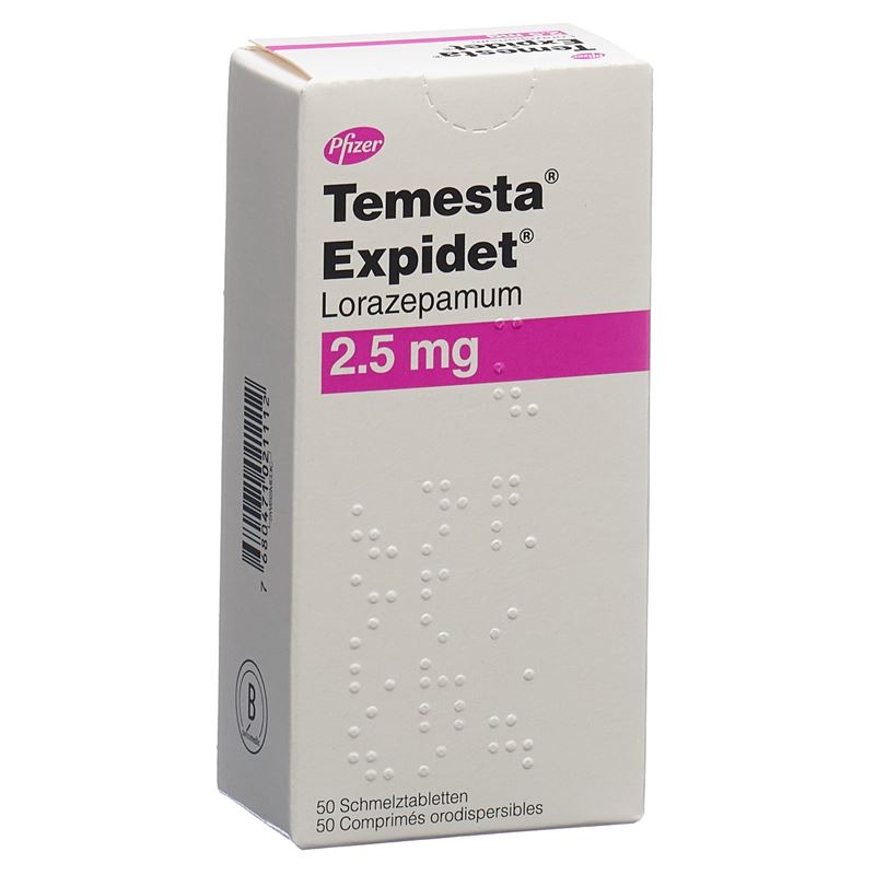 TEMESTA Expidet Schmelztabl 2.5 mg 50 Stk – Hausarzt Shopping