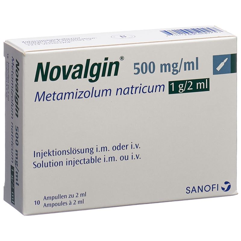 NOVALGIN Inj Lös 1 g/2ml i.m./i.v 10 Amp 2 ml – Hausarzt Shopping