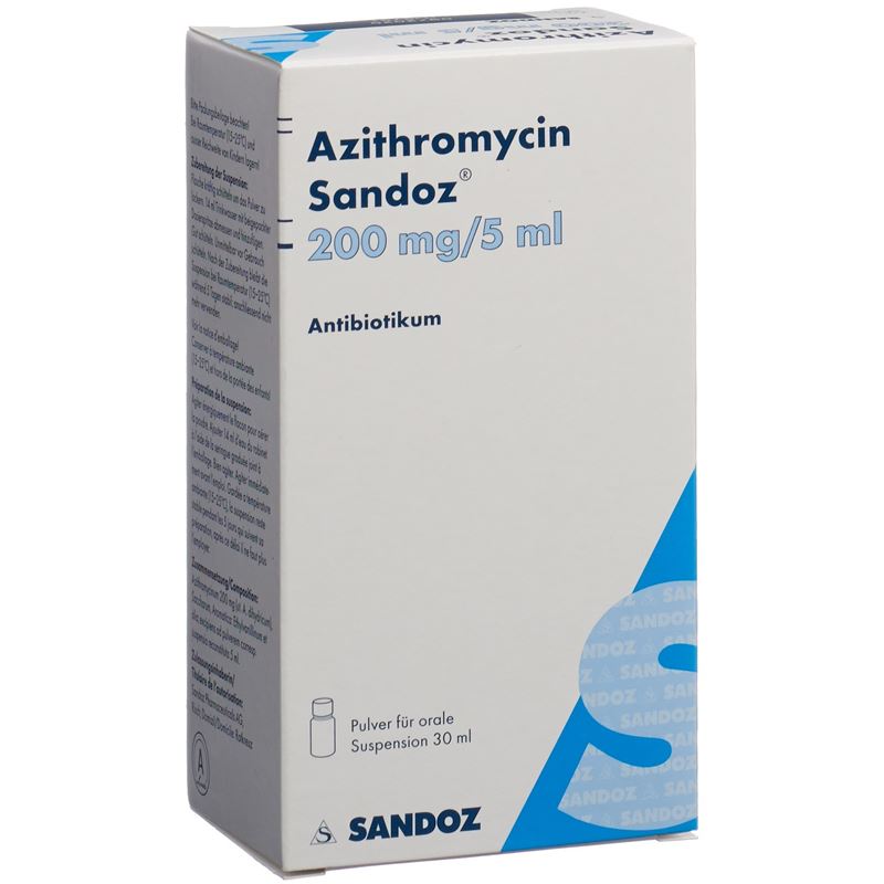 AZITHROMYCIN Sandoz 200 mg/5ml f Susp Fl 30 ml – Hausarzt Shopping