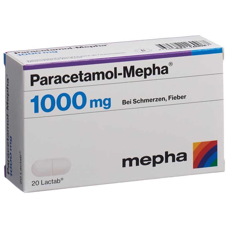 PARACETAMOL Mepha Filmtabl 1000 mg 20 Stk – Hausarzt Shopping